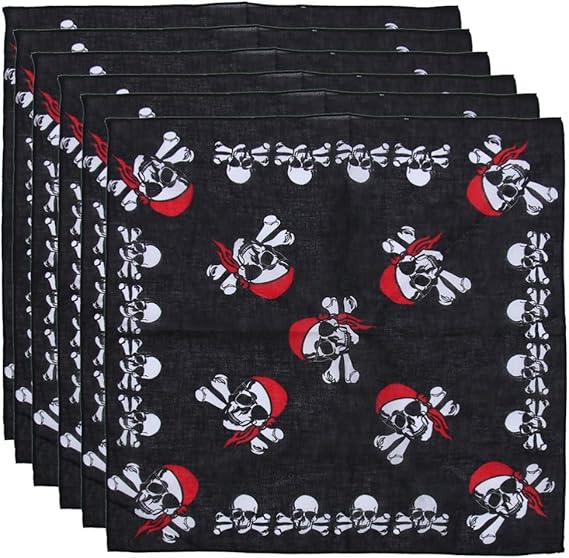 TOYANDONA 6pcs Bandanas Handkerchief Comfortable Breathable Cotton ...