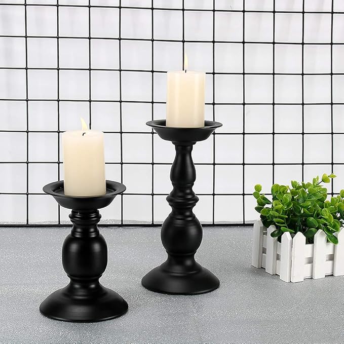 GoMaihe Candelabro Retro 2 Piezas, 22/15.5cm Candelabro Antiguo ...