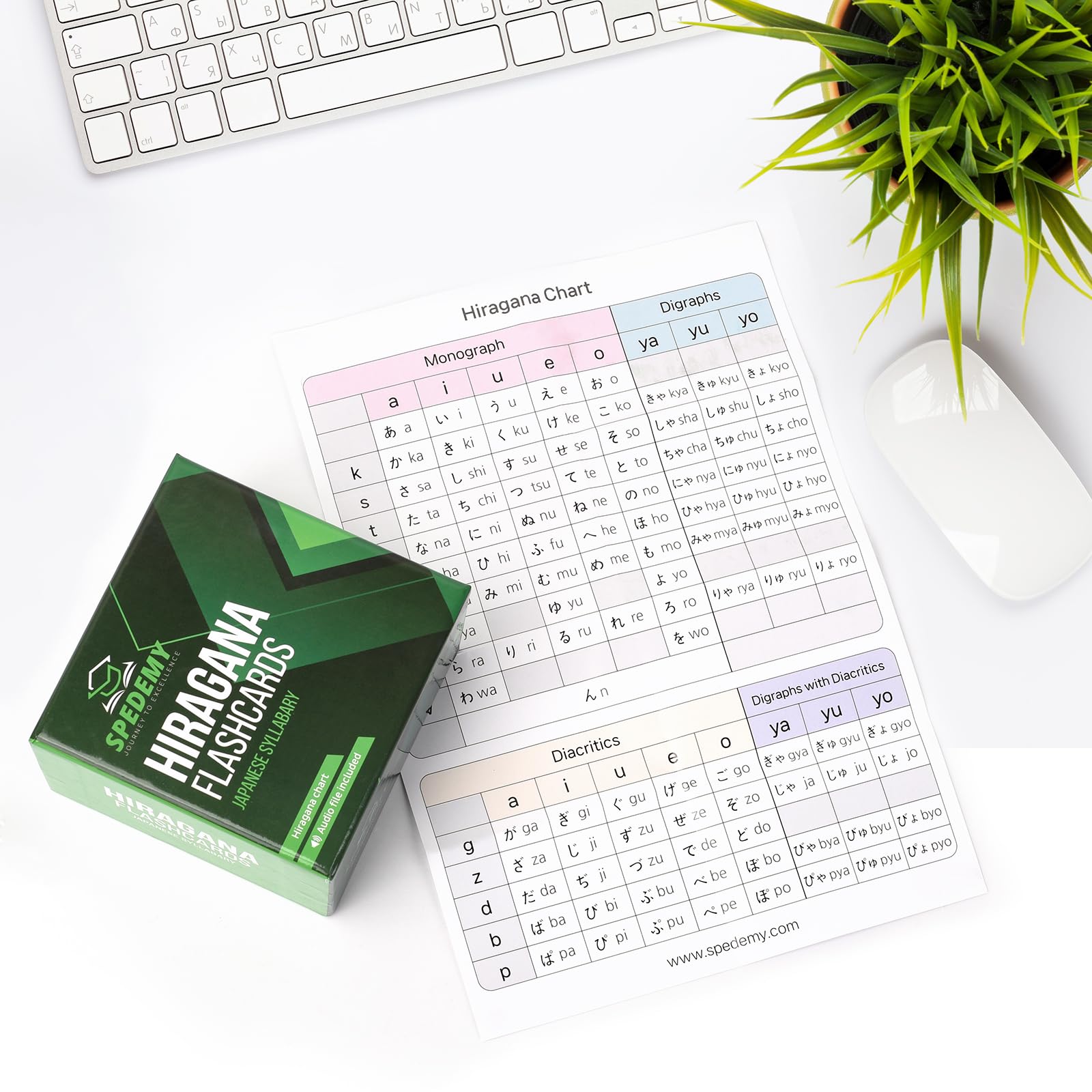 Mua Spedemy Learn Japanese with 266 Hiragana Flash Cards with Chart ...