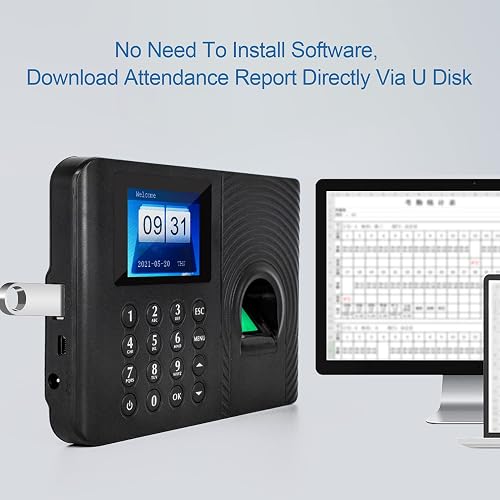 Small Business Time Tracker Employee Time Clock Machine - Fingerprint ...