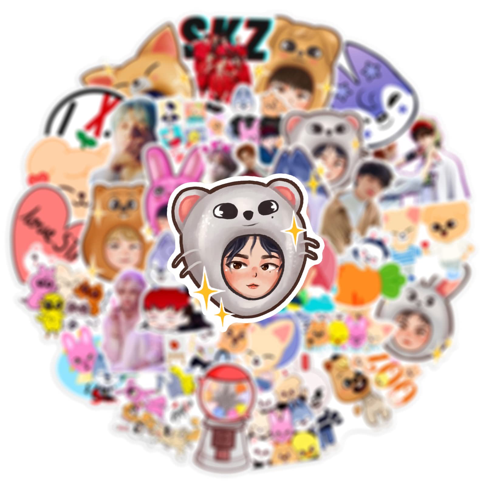 Mua 50 Pcs Popular Singer Stray Kids Skzoo Stickers Pack, Waterproof ...
