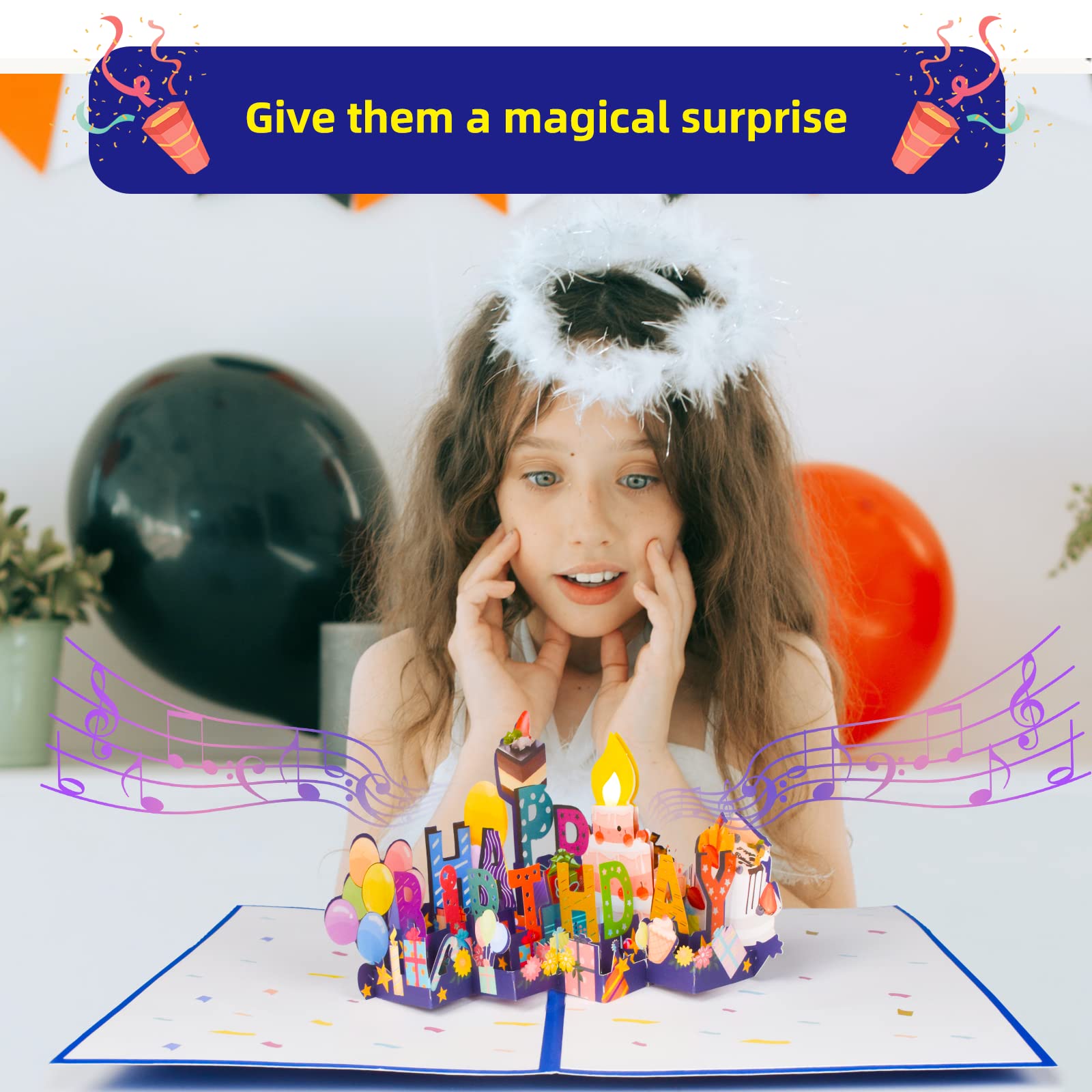 Mua BlueDex Birthday Card, 3D Lights and Music Pop Up Birthday Card ...