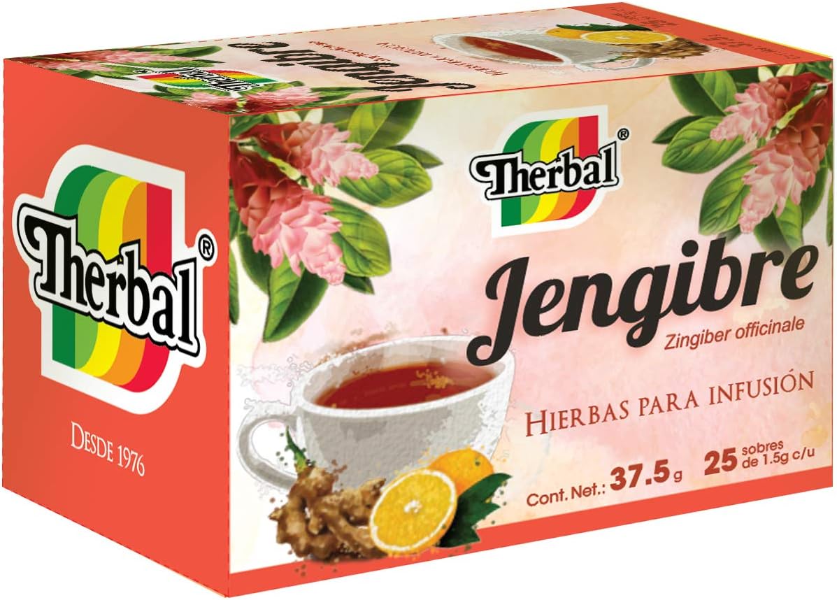 Therbal Té Jengibre, 25 sobres: Amazon.com.mx: Alimentos y Bebidas