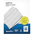 Amazon.com : 1/2" x 1-3/4" Return Address Labels, POLONO Easy Peel ...