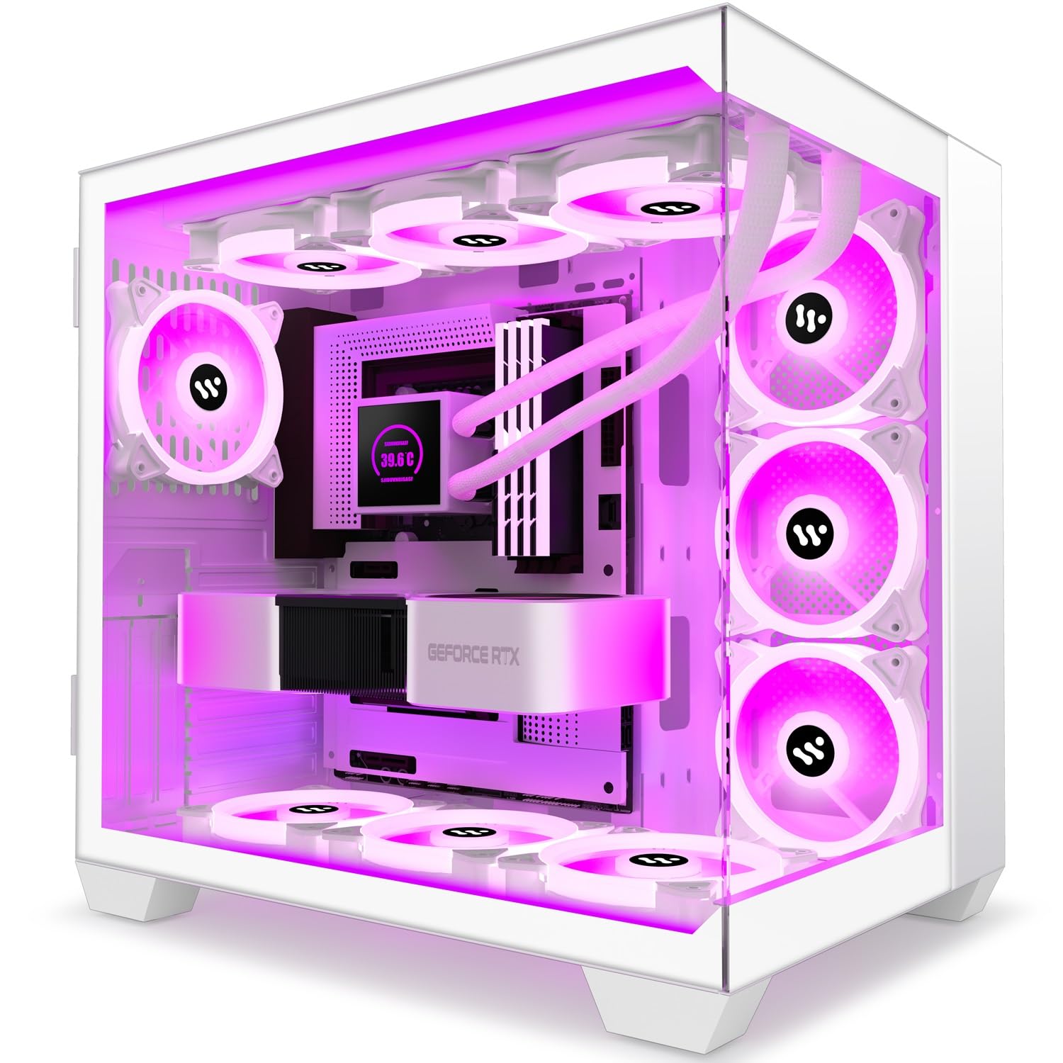 Mua AMANSON ATX PC CASE,Mid Tower Computer Case with Full View Dual ...