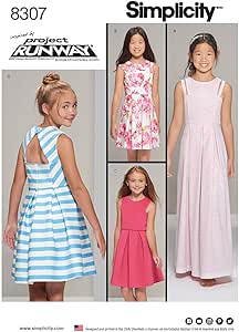 Amazon.com: Simplicity US8307BB Girls, 8.5-16.5 : Arts, Crafts & Sewing