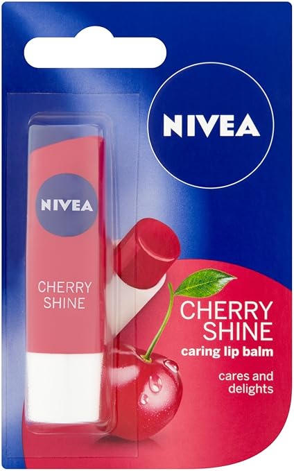 NIVEA Lip Balm, Cherry Shine, 4.8g, Pack of 12: Amazon.co.uk: Beauty