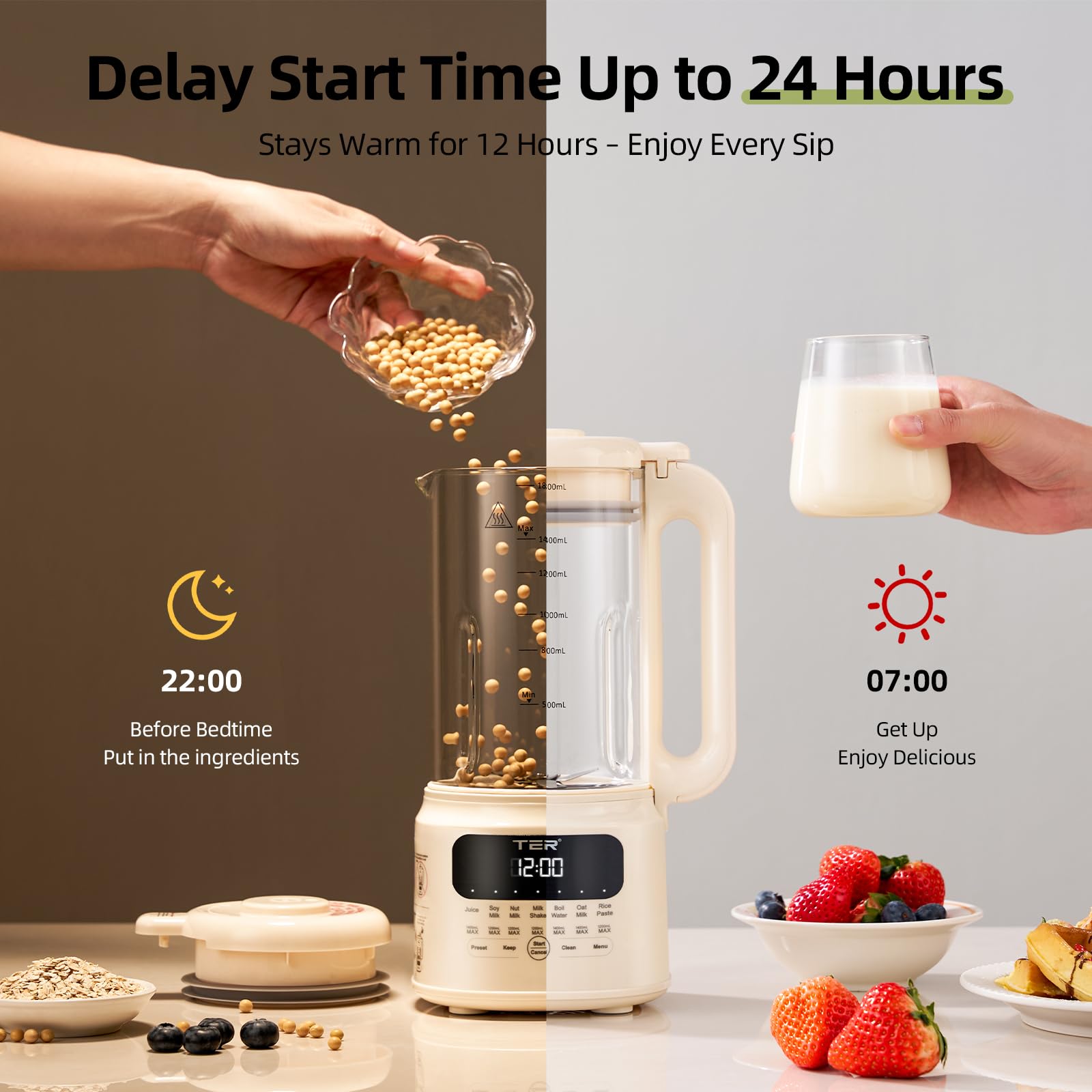 Mua 10 in 1 Nut Milk Maker, 50oz Homemade Almond, Oat, Soy, Coconut ...