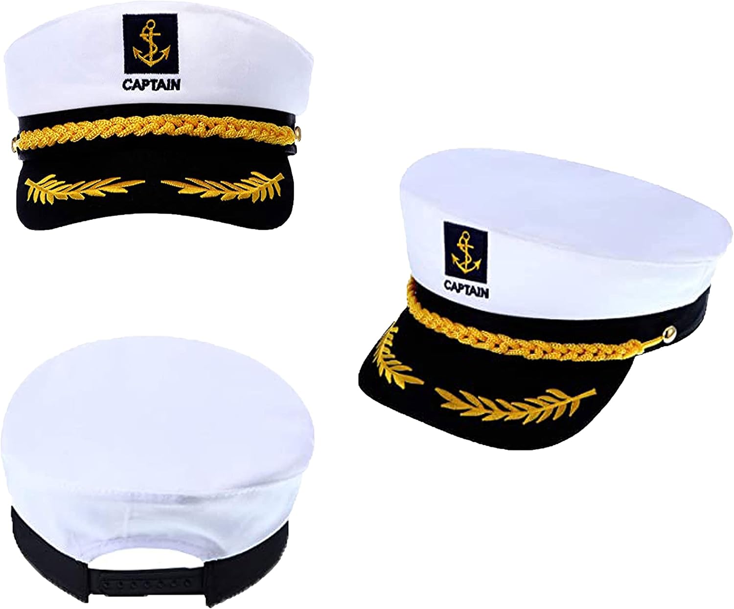 Marine Hat, Sailor hat for Men/Woman, Captain White Hat, Yacht Navy ...