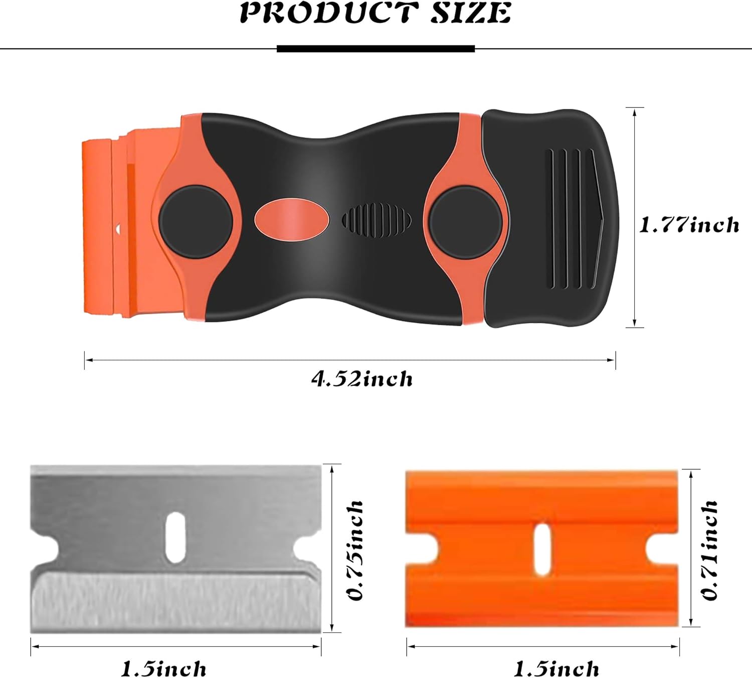 Glass Hob Scraper Set, 2 Pack Double Edged Glass Scraper with 40 Pack ...