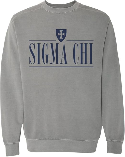 Sigma Chi Comfort Colors Crewneck Gray at Amazon Men’s Clothing store