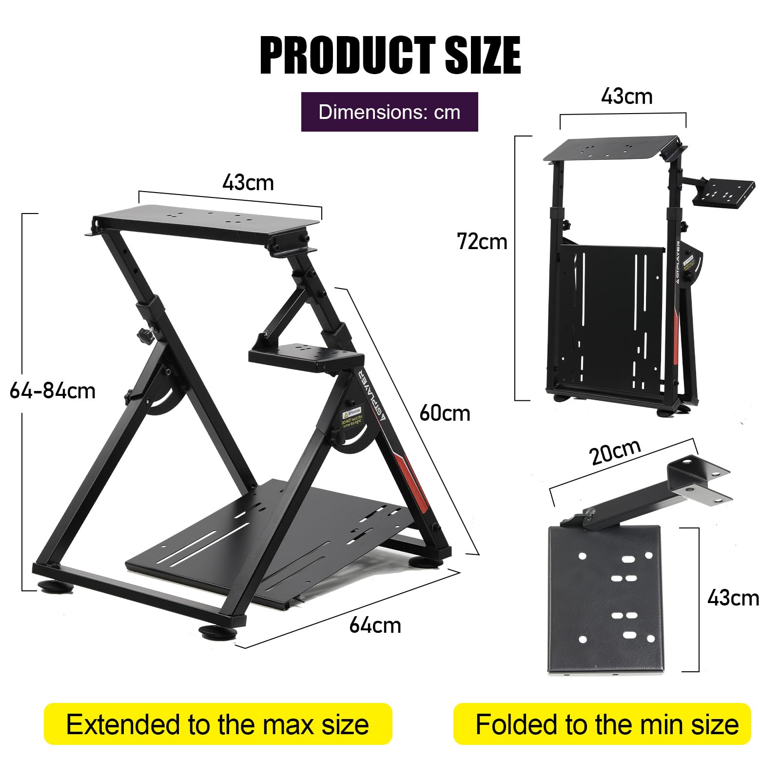 Mua GTPLAYER Sim Racing Wheel Stand Simulator Cockpit Wheel Stand ...