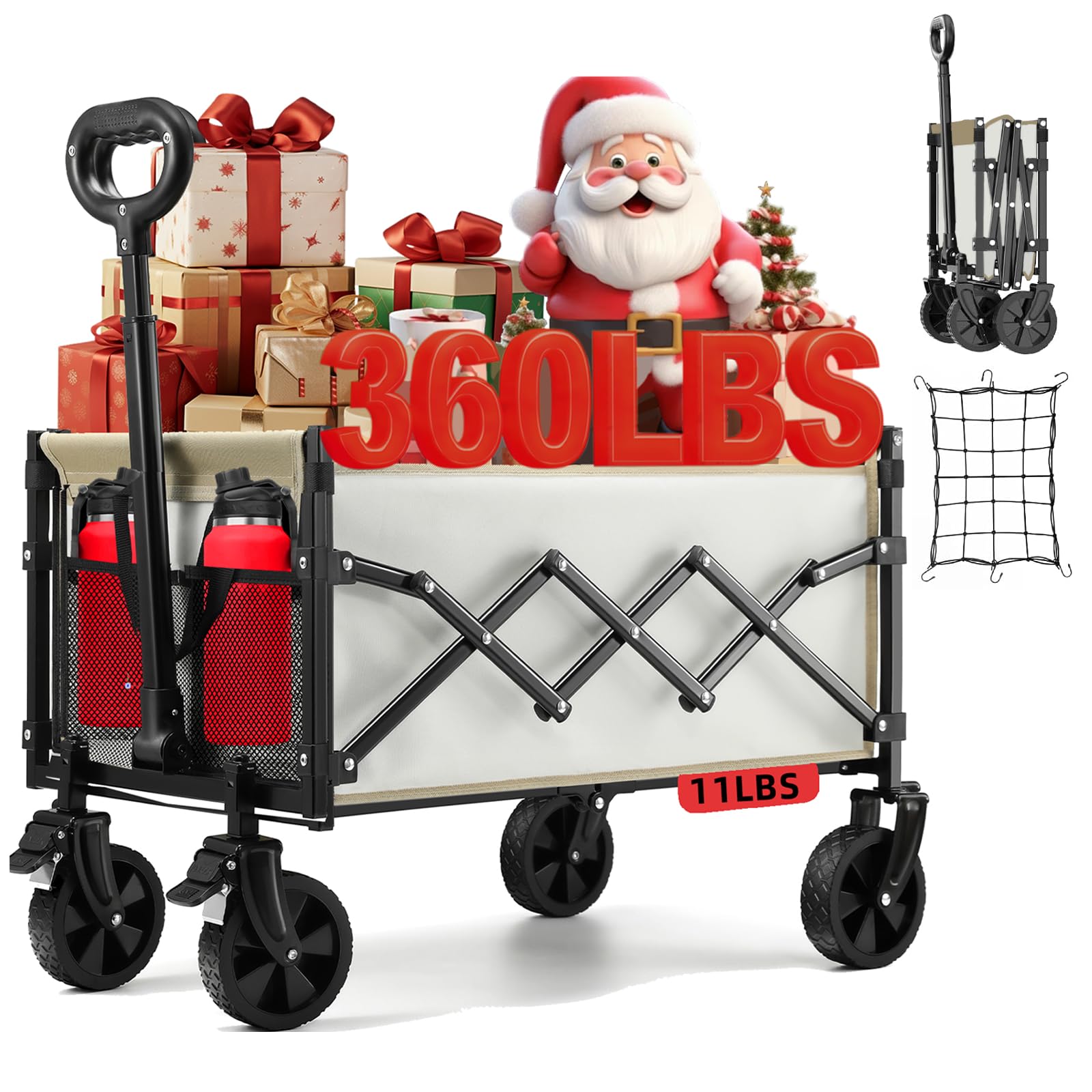 CAMTOP Collapsible Wagon Cart Foldable Wagon Portable Heavy Duty ...