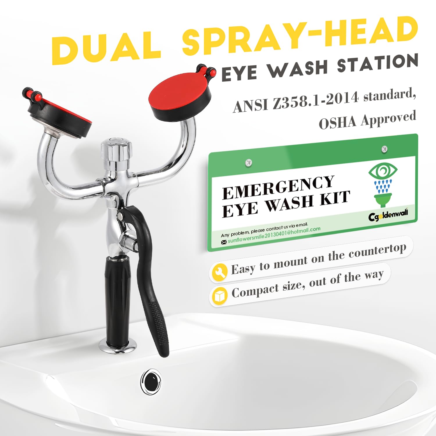 Mua CGOLDENWALL Eyewash Station Drench Hose Eye Wash Station Handheld ...