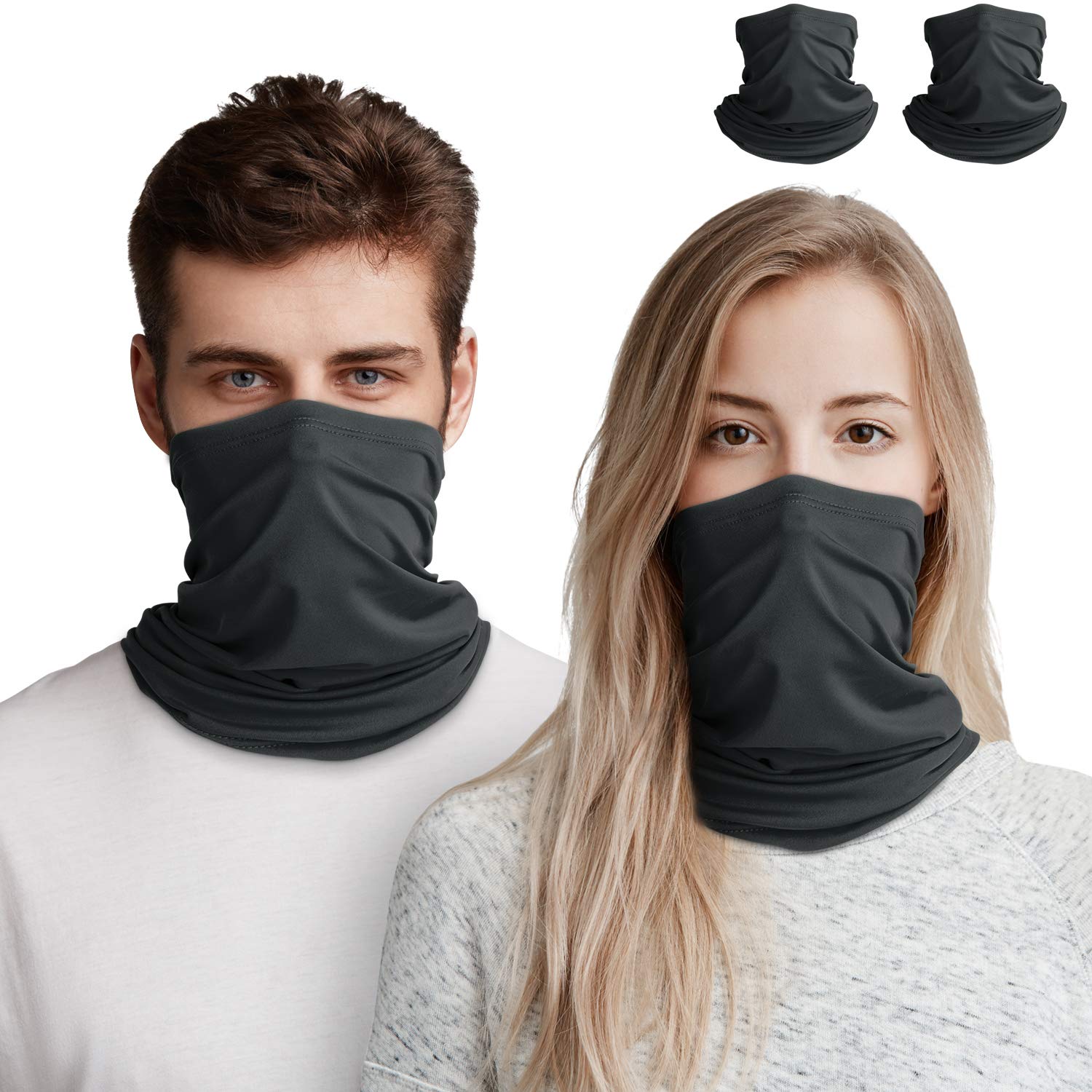 Buy 2 Pack Bandana Neck Gaiters, Multifunction Bandana Face , Reusable ...