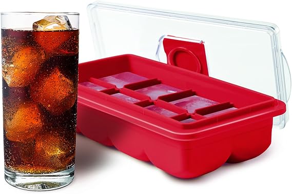 Amazon.com: Handy Gourmet Large Rubber Ice Cube Tray, Red: Kitchen & Dining