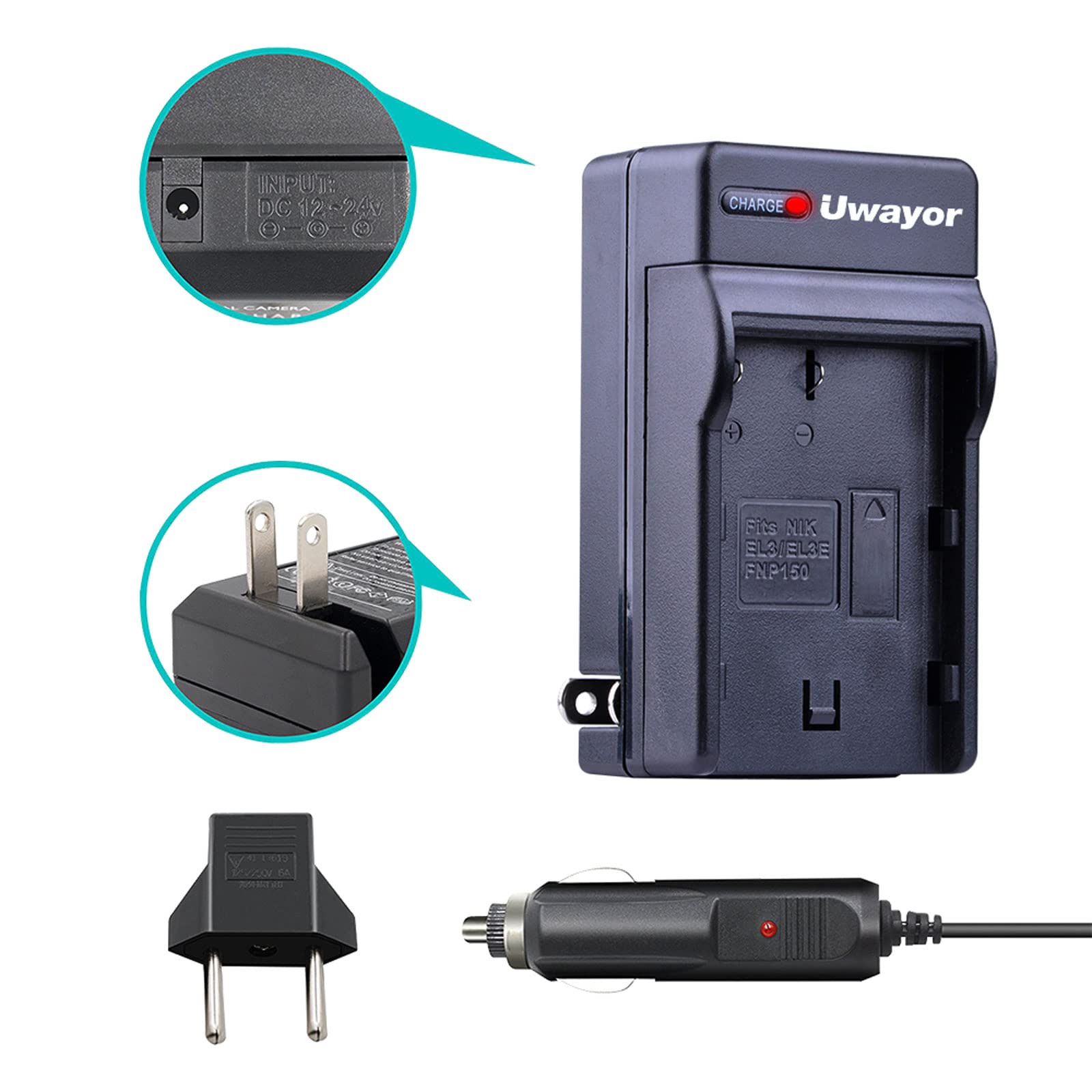 Mua Uwayor 2 Pack EN-EL3e Battery and Charger Set for Nikon D50, D70 ...