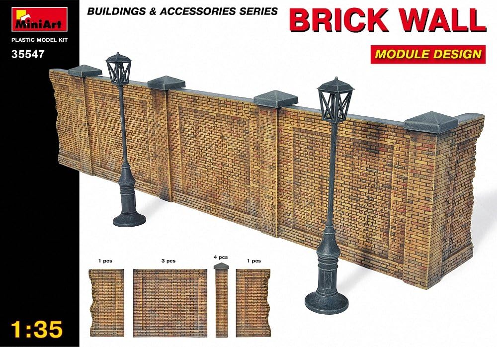 MiniArt 1:35 Scale Brick Wall Plastic Model Kit: Amazon.co.uk: Toys & Games