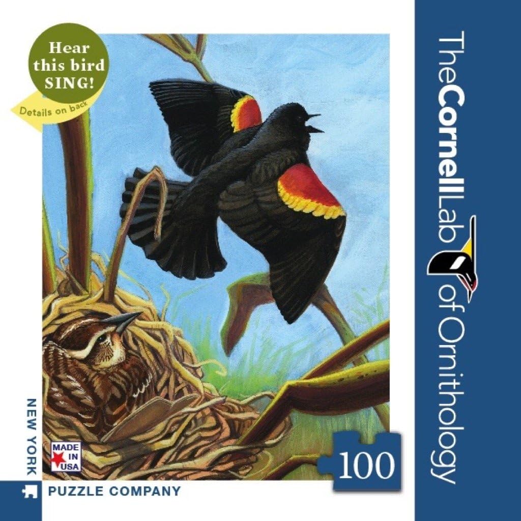 Red-winged Blackbird Mini – NYPC Cornell Lab Collection Mini Puzzle 100 ...
