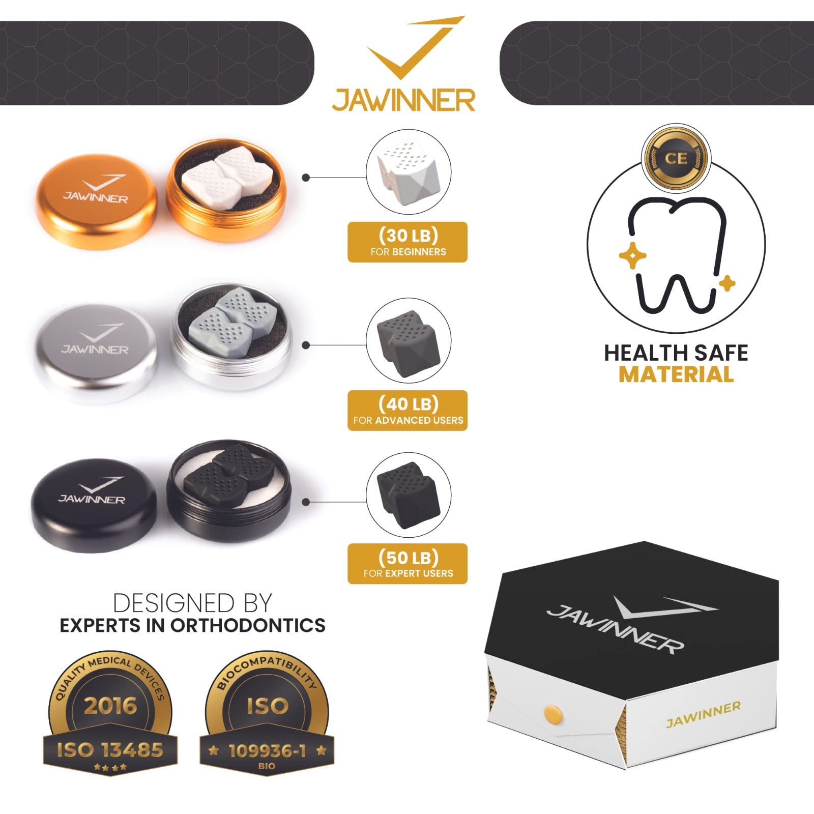 Mua JAWINNER Jawline Exerciser For Experienced Users (Black) - Jaw ...