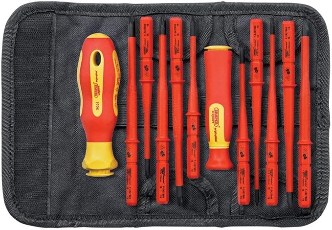 Draper Expert 70867 Ergo Plus Extra Slim Interchangeable VDE Screwdriver Set (12 Piece): Amazon ...