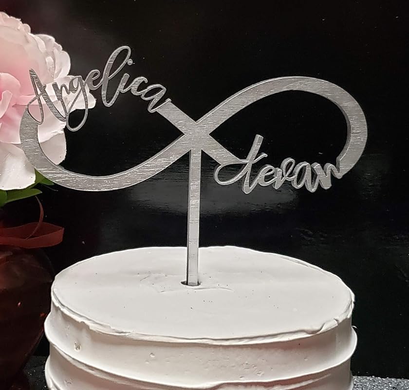 Amazon.com: infinity symbol wedding Cake Topper- First names simplistic ...