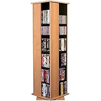 Amazon.com: Venture Horizon Revolving Media Tower 1000 - Oak/Black : Home & Kitchen