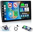 Amazon.com: [8 CORE 2G+64G] Android 13 Double Din Car Radio Wireless Carpla Android Auto, 10.1 ...