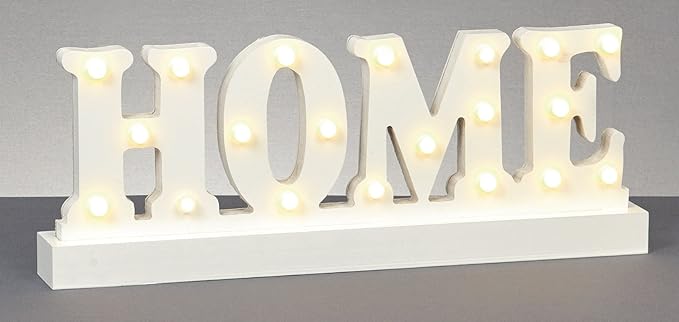 LED Light Up Battery Operated Home Wooden Sign: Amazon.co.uk: Office ...