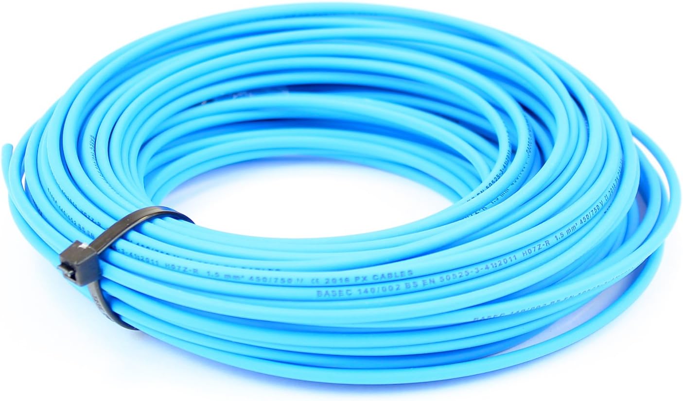 1.5 mm Single Core Conduit Cable 6491X Blue Live – 5 metre Cut Length ...