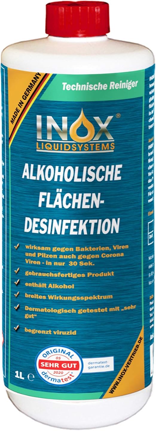 INOX Alkoholische Fl chendesinfektion 1L Fl chendesinfektionsmittel inox-alkoholische-fl-chendesinfektion-1l-fl-chendesinfektionsmittel