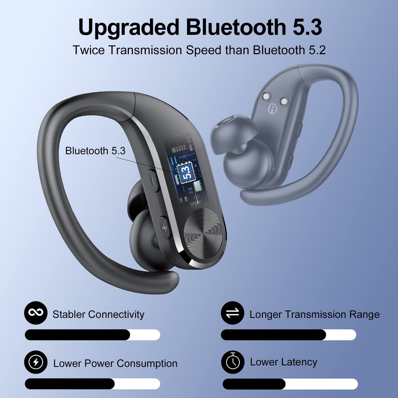 Mua hadbleng Wireless Earbuds Bluetooth 5.3 Headphones 48Hrs Playtime ...