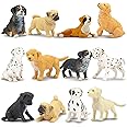 Amazon.com: Toymany 12PCS Mini Dog Figurines Playset, Realistic ...