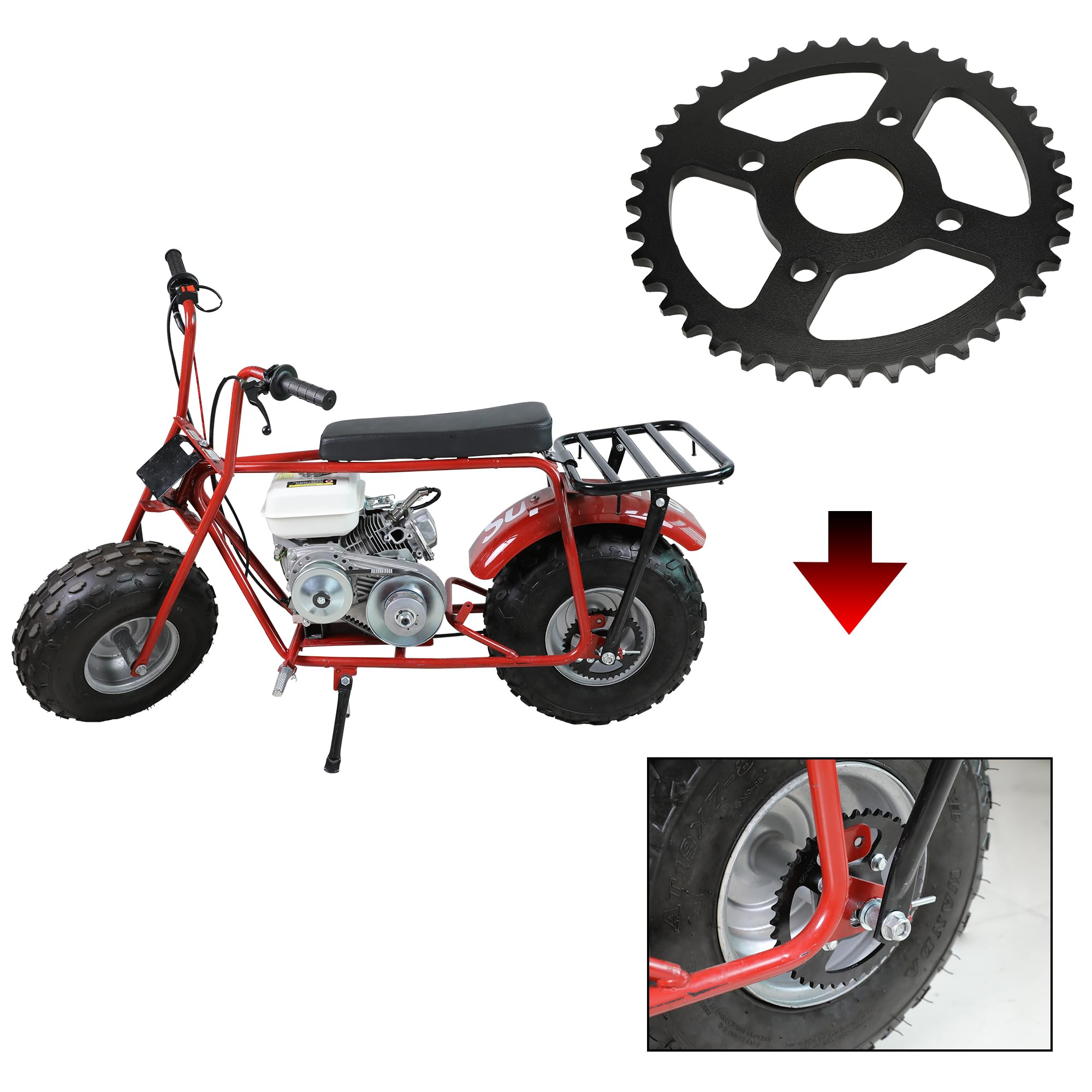 Mua Yoxufa 40 41 420 Chain 40t Tooth Mini Bike Sprocket 40mm Bore For