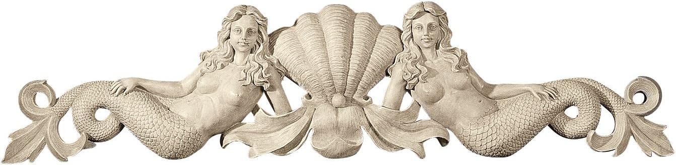 Design Toscano Mermaid Pediment Overdoor Wall Decor Sculpture, 100.5 cm ...