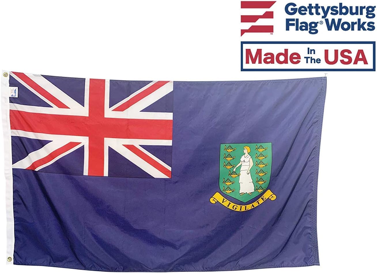 Amazon.com : 12x18 British Virgin Islands Boat Flag, Durable and Fade ...