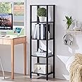 Amazon.com: YUFAM 54in Tall Bookshelf 5-Tier Small Narrow Bookcase ...