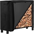 Amazon.com : AMAGABELI GARDEN & HOME 4ft Firewood Rack With Cover Combo ...