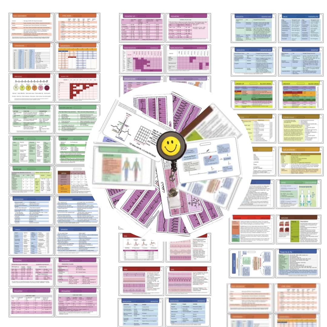 Mua MOMOZEE Complete (32 pcs) Nurse Student Reference Card Set, RN ...