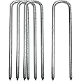 Amazon.com : Ground Stakes Steel Rebar Stakes Tents Nails Heavy Duty ...