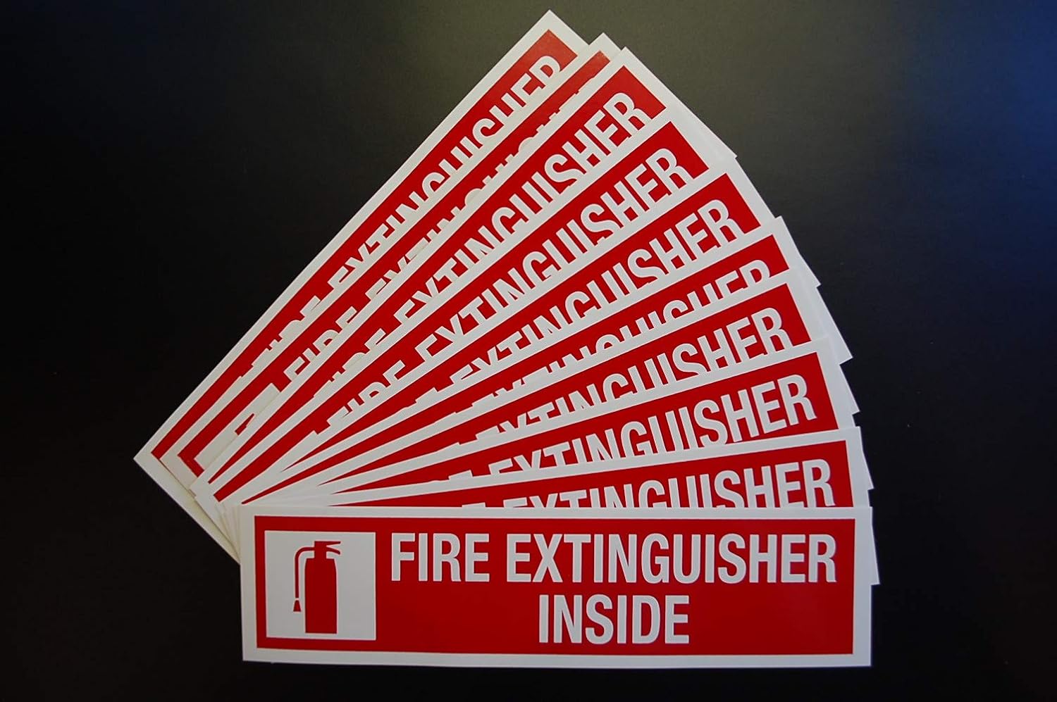 Fire Extinguisher Inside Sticker 1.5 x 9 Decal Sign Self Adhesive for ...