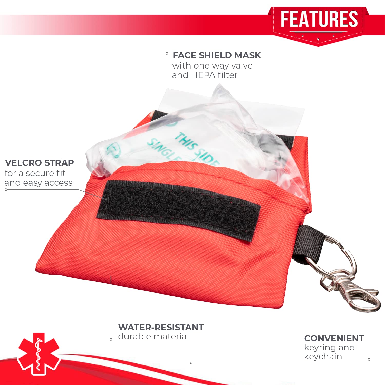 Mua NOVAMEDIC 12pcs CPR Face Shield Mask with Keychain Ring, CPR ...