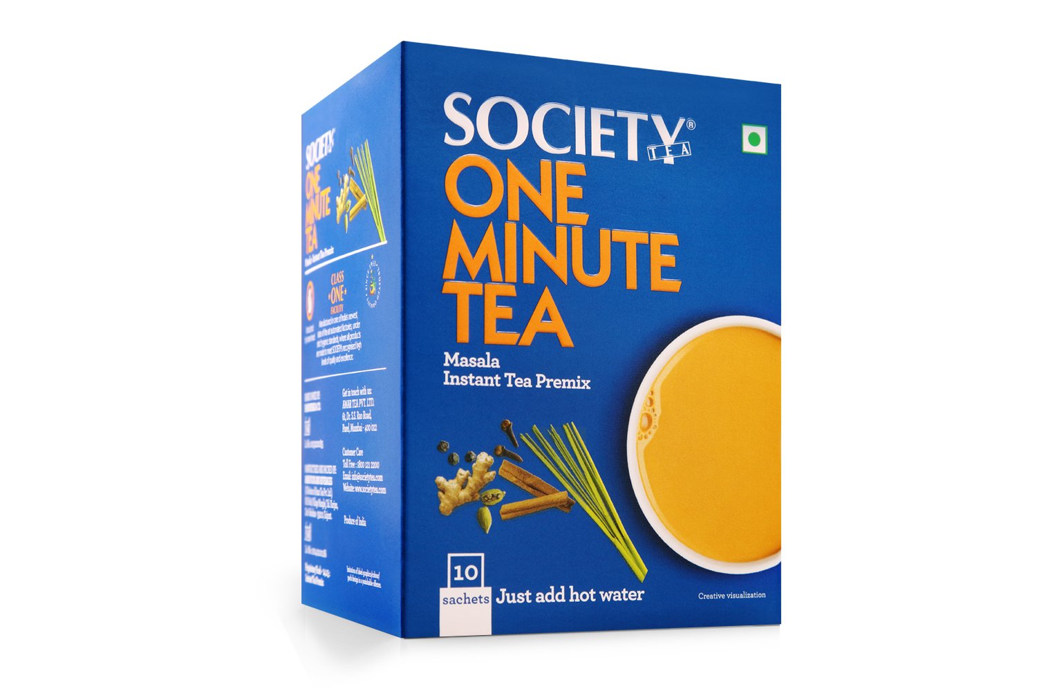 Amazon.com : Society One Minute Tea Premix - Elaichi (Cardamon) Flavour ...
