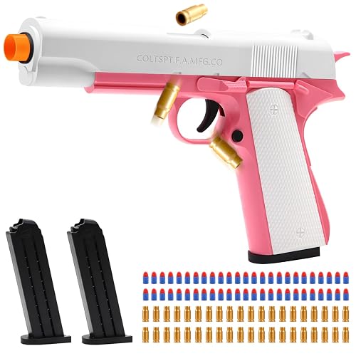 Soft Bullet Toy Gun with 50 Foam Bullets, Shell Ejecting Toy Guns ...