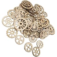 Wooden Gear Cutouts DIY 15-Piece DIY Wooden Gear Cutouts - Unfinished ...