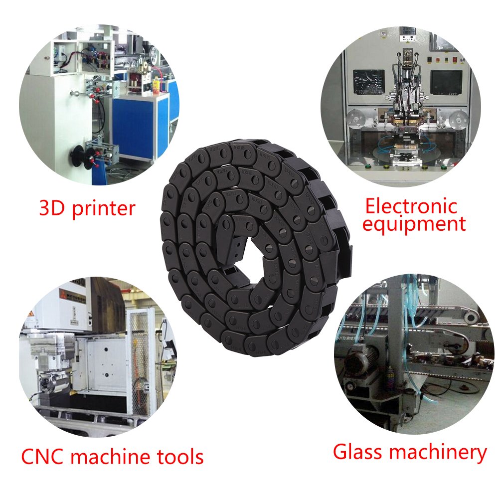 1000mm Long Black Nylon Cable Drag Chain Wire Carrier for 3D Printer ...