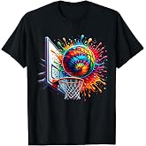 Amazon.com: Colorful Basketball Tie Dye Color Splash Hoop Net Slam Dunk ...