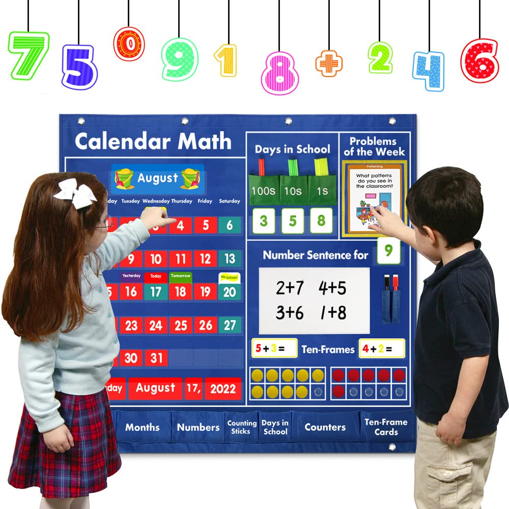 Mua Math Calendar Classroom Pocket Charts Daily Math Activities ...