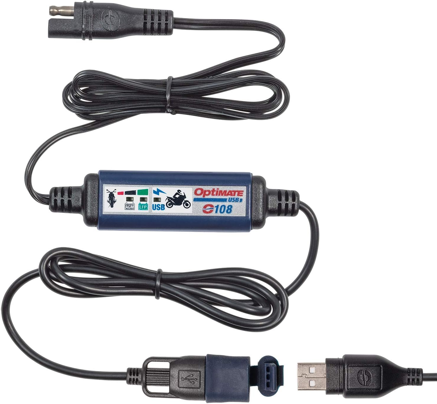 Amazon.com: Tecmate Optimate USB O-108v2, Smart in-line 3300mA USB ...