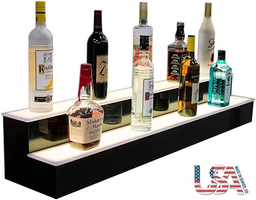 Amazon.com: Customized Designs 48" 2 Tier Back Bar Liquor Display ...